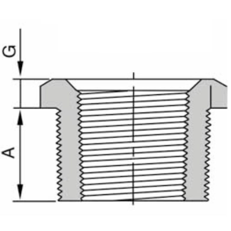 Forged hex head bushing - Fluid Tech