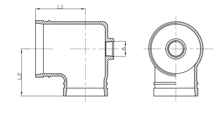Grooved 90° hydrant elbow - Fluid Tech
